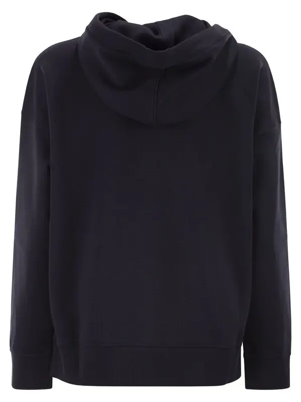 Max Mara Embroidered Drawstring Hoodie - Black