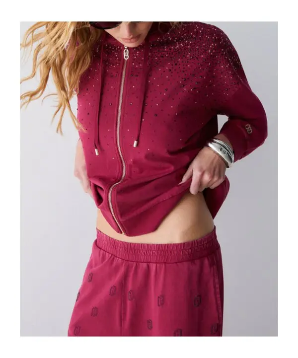 Liu Jo Embellished Zip-up Hoodie