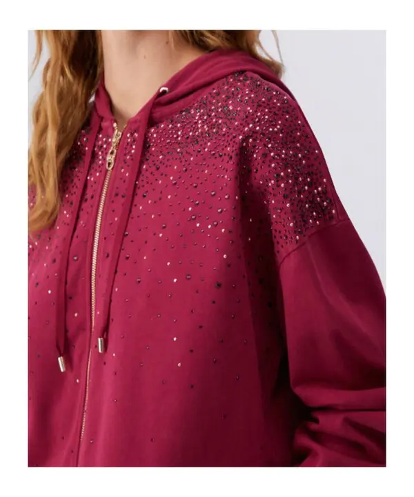 Liu Jo Embellished Zip-up Hoodie