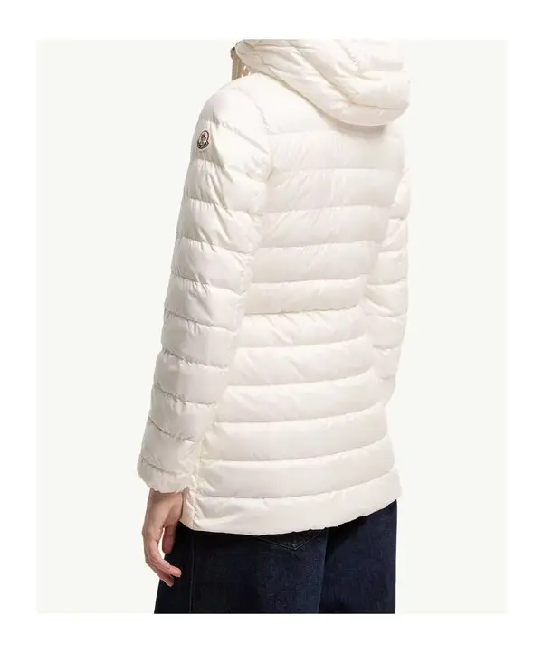 Moncler Jasmin Short Down Jacket With Hood - White