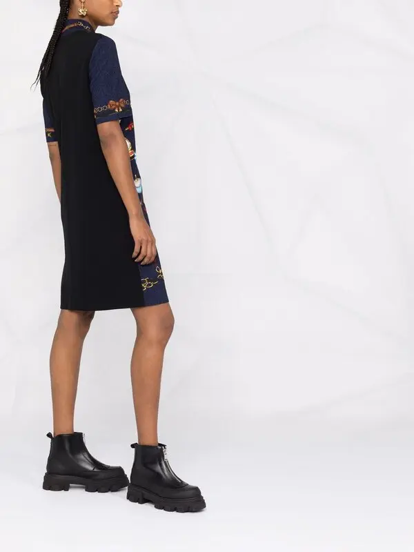Moschino Short Sleeve Fantasy Print Dress