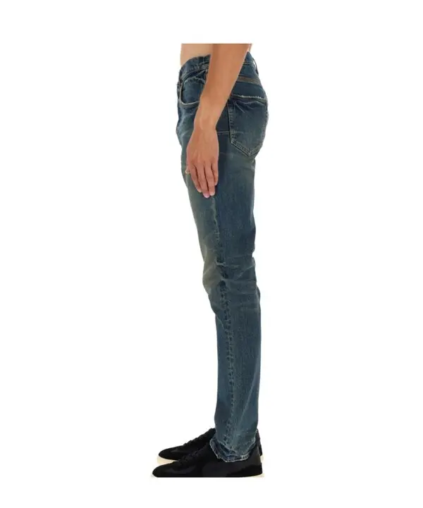 PURPLE BRAND Slim Fit Distressed Jeans