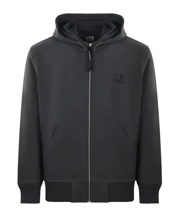 C.P. COMPANY Hooded Zip Sweatshirt - Black