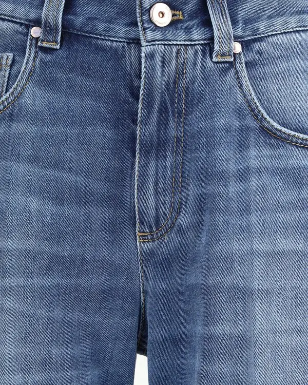 Brunello Cucinelli Logo Patch Straight Leg Jeans