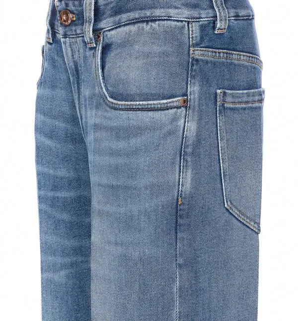 Brunello Cucinelli Logo Patch Straight Leg Jeans