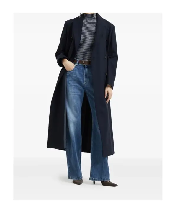 Brunello Cucinelli Logo Patch Straight Leg Jeans