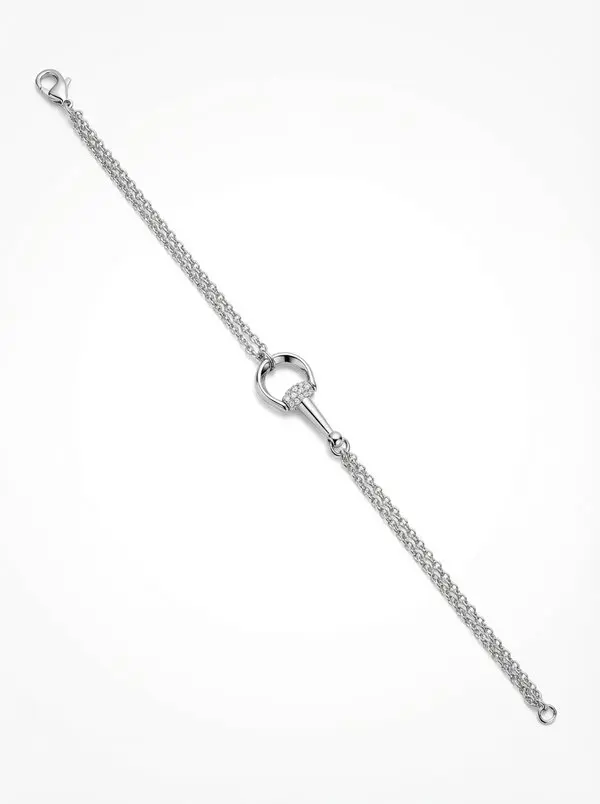 Gucci Horsebit Diamond Bracelet - Gray
