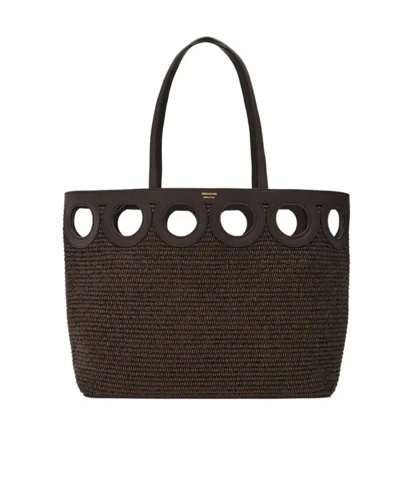 FERRAGAMO Gancini Outline Tote Bag