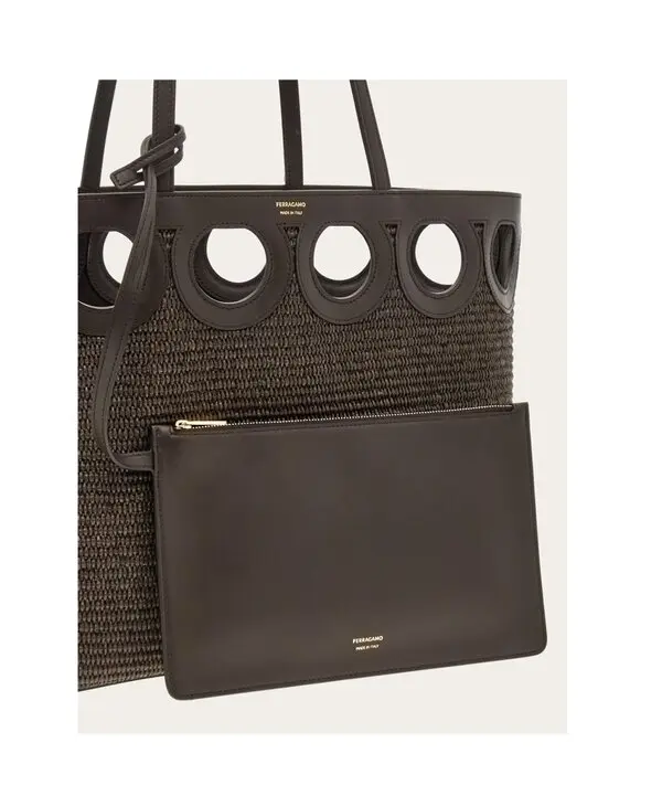 FERRAGAMO Gancini Outline Tote Bag
