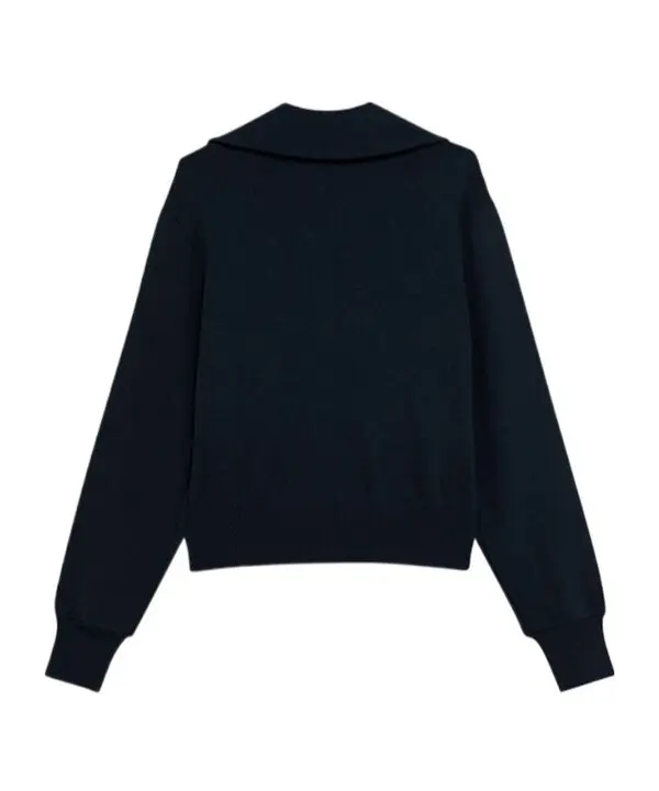 AUTRY Zip-up Sweatshirt With Contrast Stripes - Black