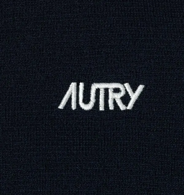 AUTRY Zip-up Sweatshirt With Contrast Stripes - Black