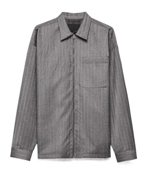 Prada Zip-up Shirt - Grey