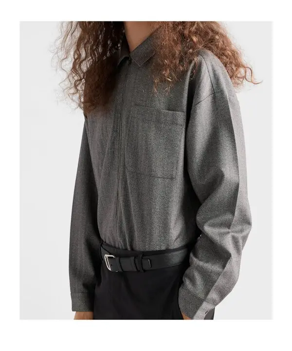 Prada Zip-up Shirt - Grey