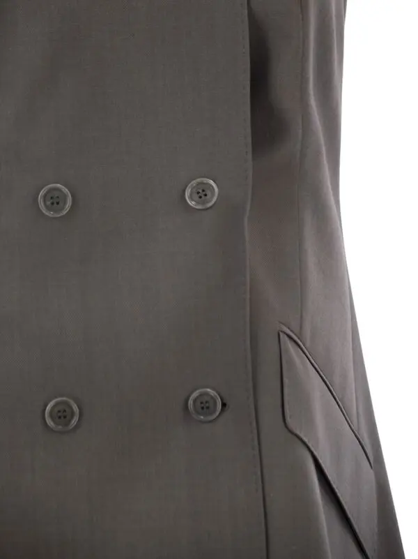 Max Mara Cali Halterneck Sleeveless Blazer - Medium Gray