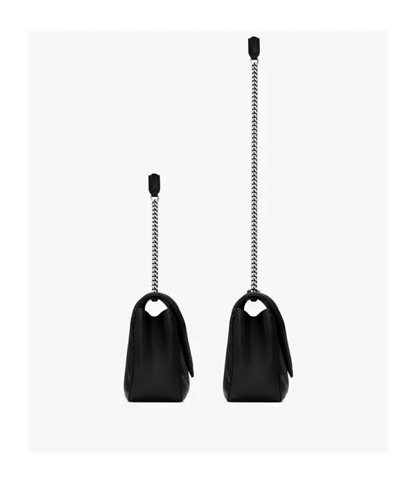Saint Laurent Loulou Foldover Top Medium Shoulder Bag - Black