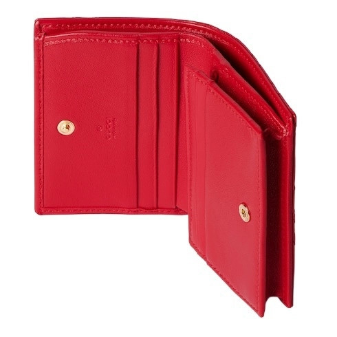 Gucci Gg Marmont Small Wallet - Bright Red