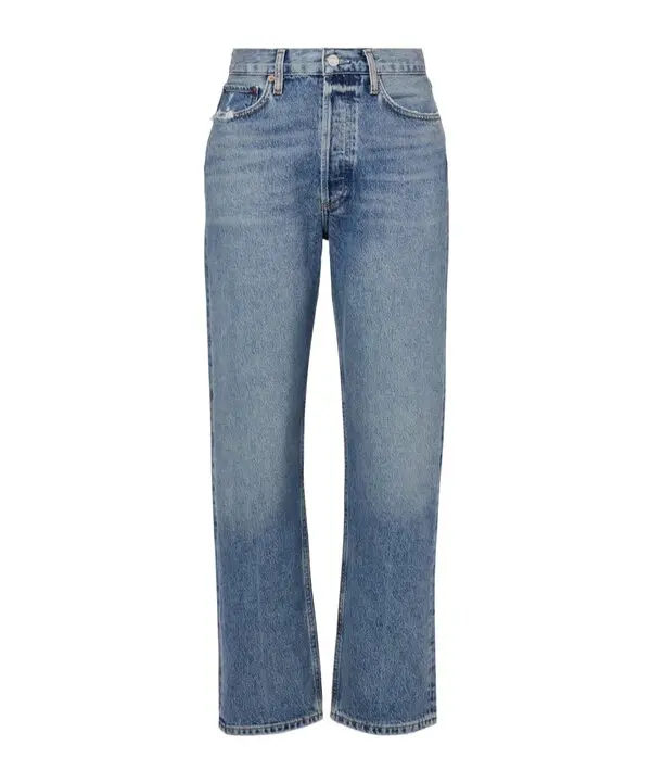 AGOLDE Mid-rise Straight-leg Denim Trousers - Blue