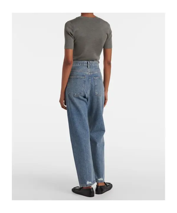 AGOLDE Mid-rise Straight-leg Denim Trousers - Blue