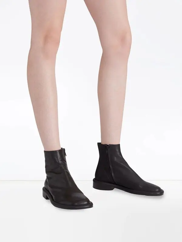Proenza Schouler Round Toe Zip Up Ankle Boots