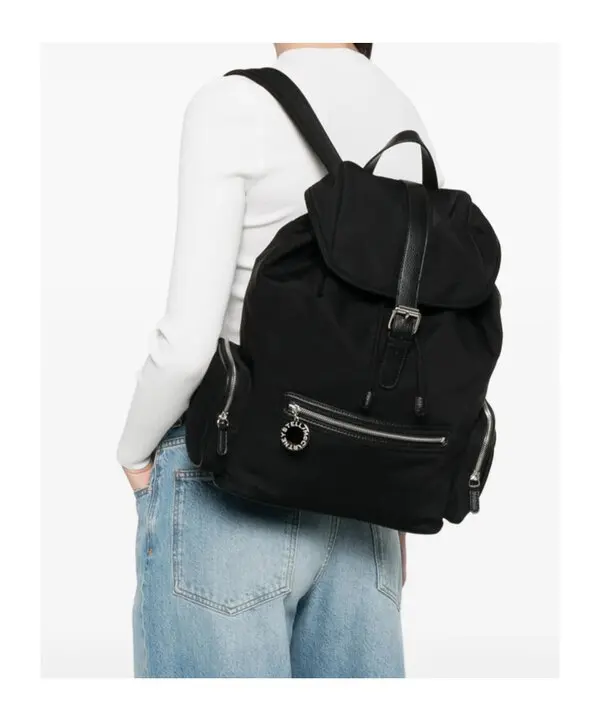 Stella McCartney Dartmoor Logo Charm Backpack
