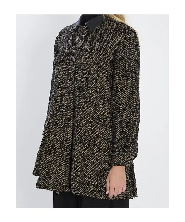 Max Mara Angio Long-sleeved Jacket - Brown