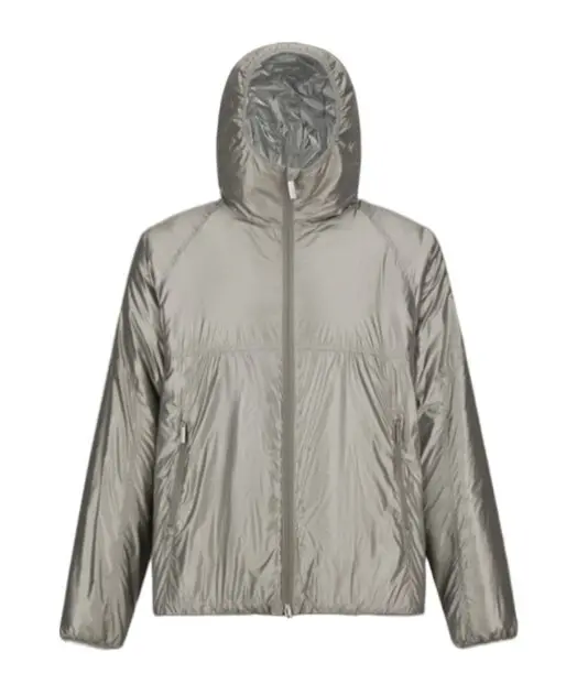 Herno Metallic Shield Hooded Jacket - Gray