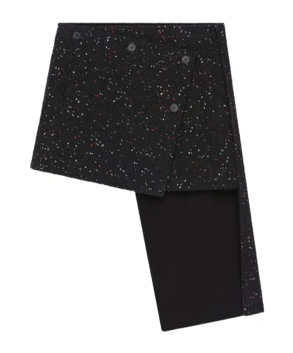 COURREGES Asymmetrical Tweed Mini Skirt