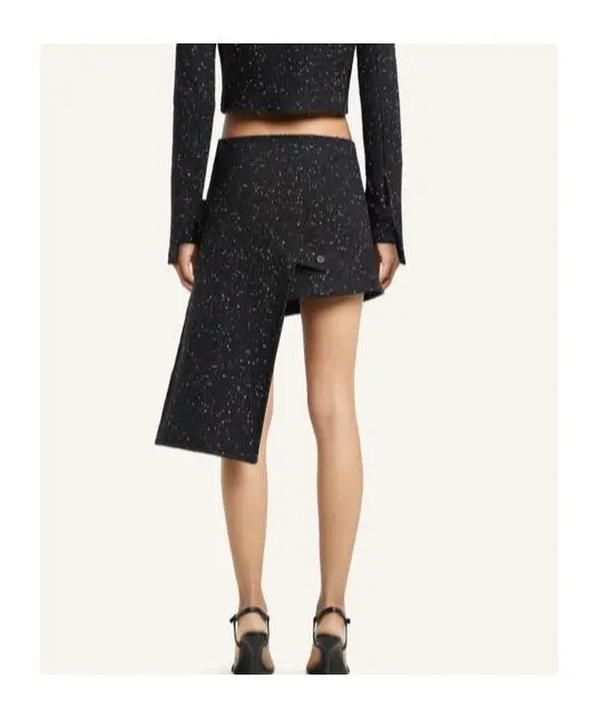 COURREGES Asymmetrical Tweed Mini Skirt