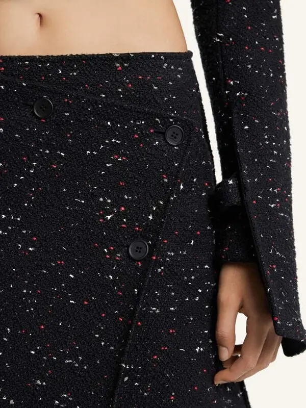 COURREGES Asymmetrical Tweed Mini Skirt