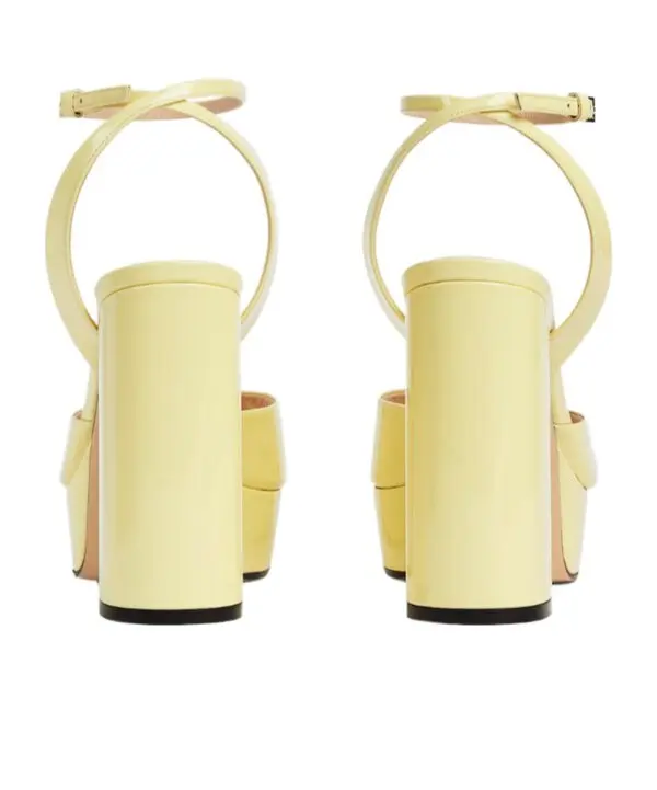 Gucci Horsebit Platform Sandals - Yellow