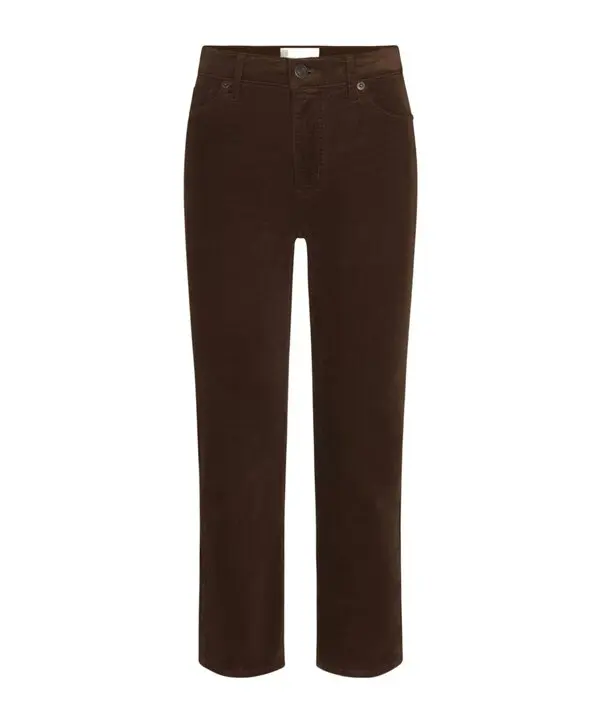 FRAME High-waisted Straight-leg Corduroy Jeans