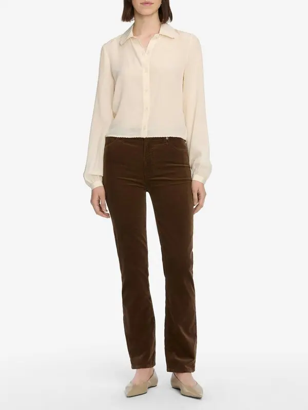 FRAME High-waisted Straight-leg Corduroy Jeans