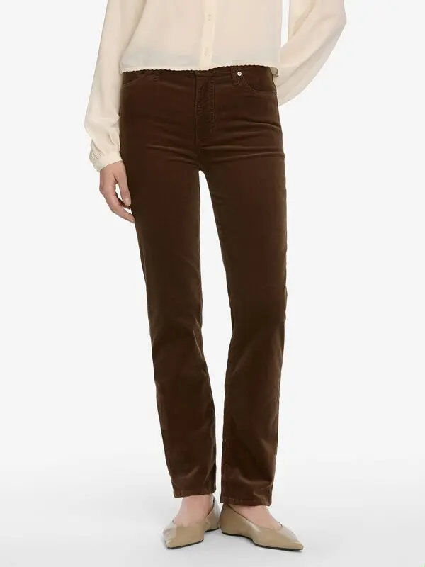 FRAME High-waisted Straight-leg Corduroy Jeans