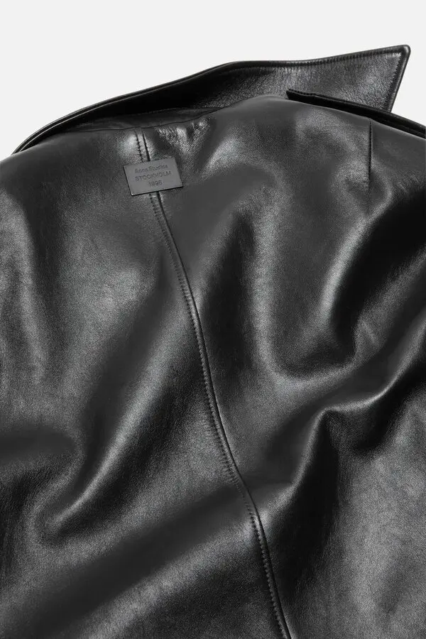 Acne Studios Belted Leather Biker Jacket