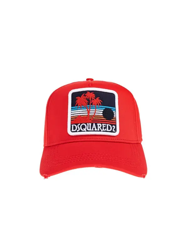 Dsquared2 Logo Patch Baseball Cap - Red