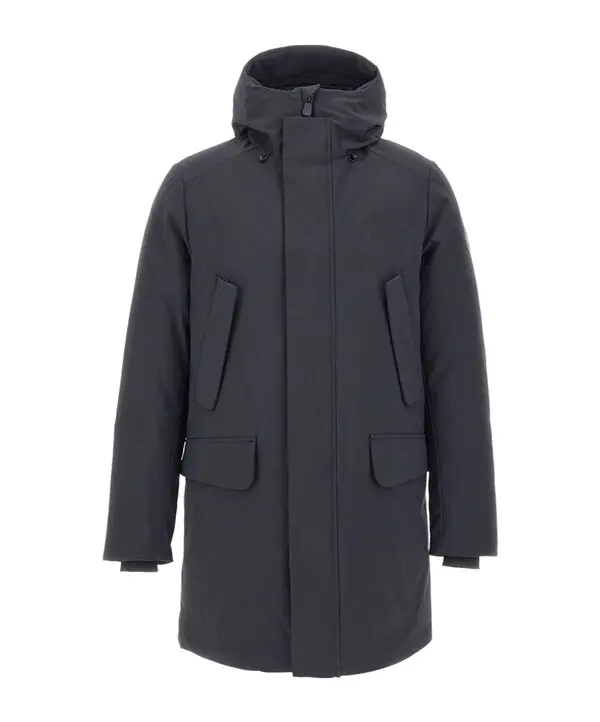 SAVE THE DUCK Hooded Zip-up Parka - Black