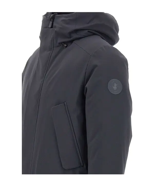SAVE THE DUCK Hooded Zip-up Parka - Black