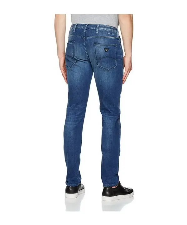 Emporio Armani Logo Detail Regular Fit Denim