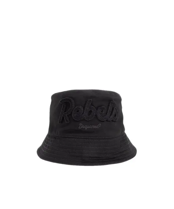 Dsquared2 Logo Embroidered Bucket Hat - Black