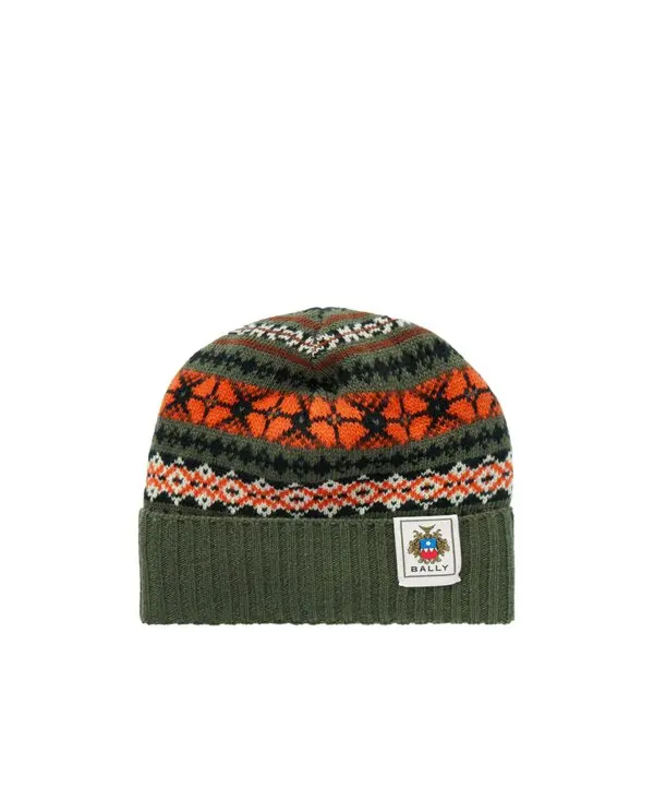 Bally Fair Isle Wool Knitted Hat - Multicolor