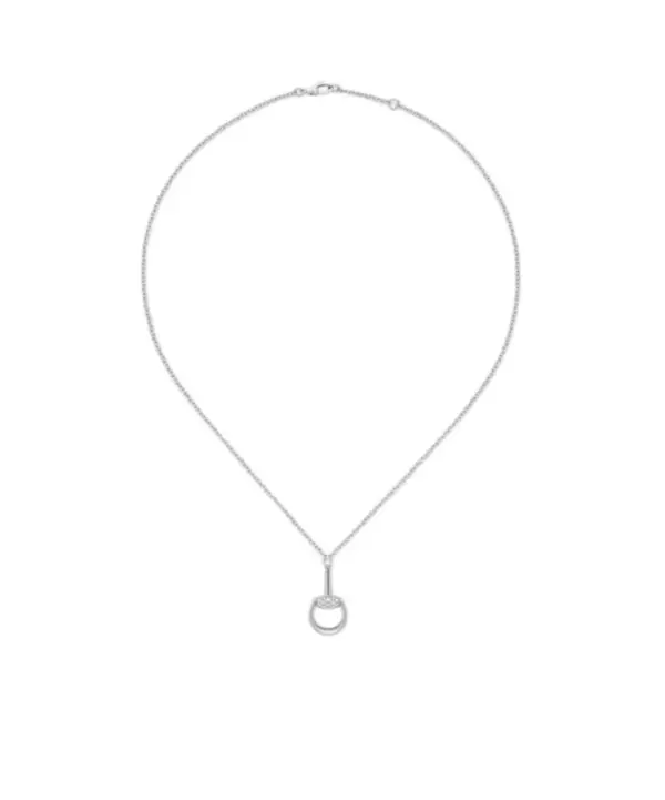 Gucci Horsebit Diamond Pendant Necklace