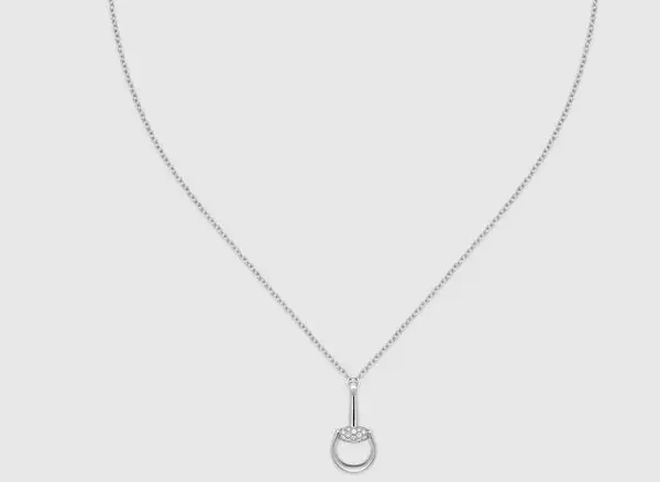 Gucci Horsebit Diamond Pendant Necklace