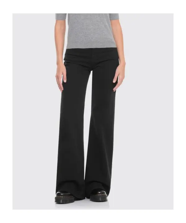 DONDUP Logo Patch Wide-leg Jeans