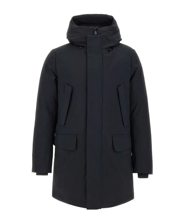 SAVE THE DUCK Elon Hooded Zip-up Parka - Black