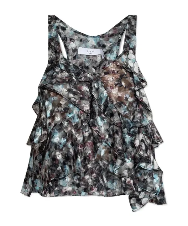 IRO PARIS Sleeveless Ruffle Top