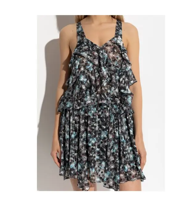 IRO PARIS Sleeveless Ruffle Top - Black