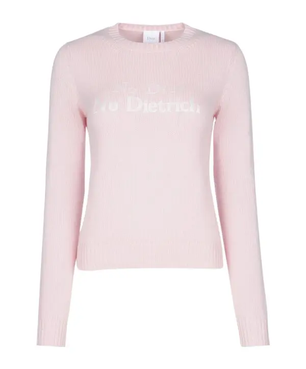 Dior Long-sleeved Knitwear With Logo - Pink