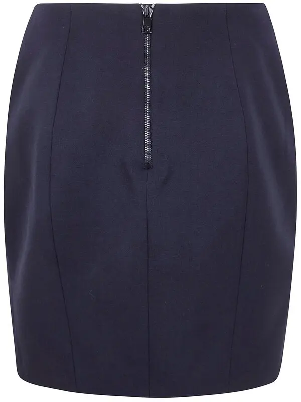 Balmain Belted Mini Skirt With Anthem Buckle