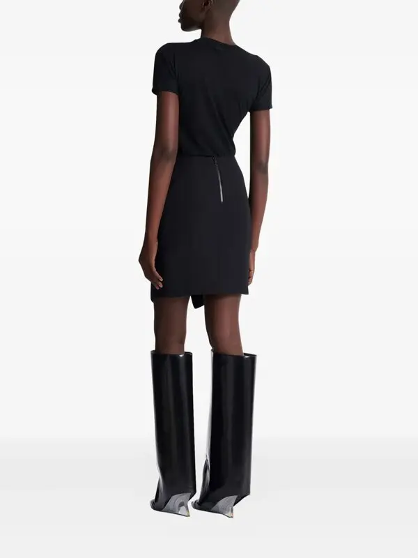 Balmain Belted Mini Skirt With Anthem Buckle