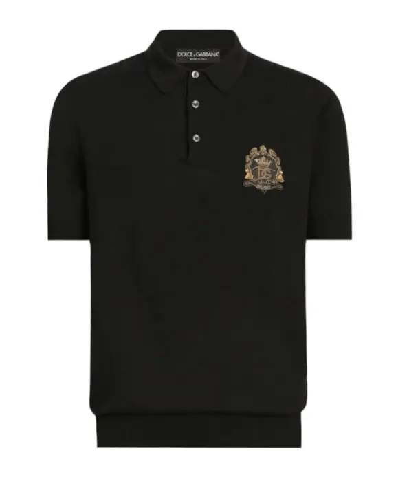 Dolce & Gabbana Dolce Gabbana Logo Detailed Short Sleeved Polo Shirt